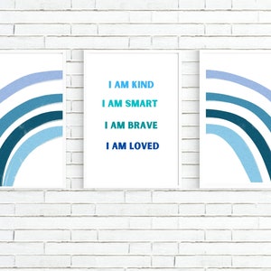 Printable Nursery Wall Art, Printable Rainbow Nursery Wall Art ...