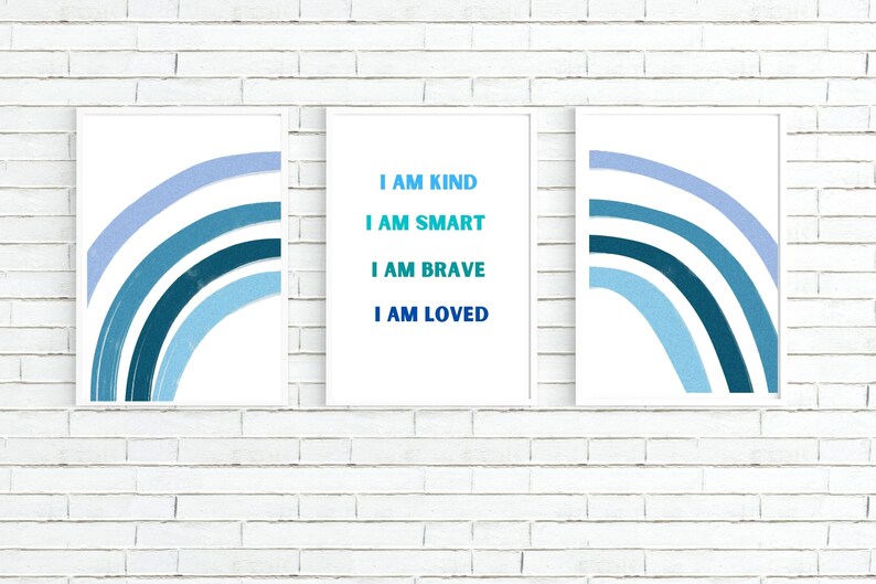 Printable Nursery Wall Art, Printable Rainbow Nursery Wall Art ...