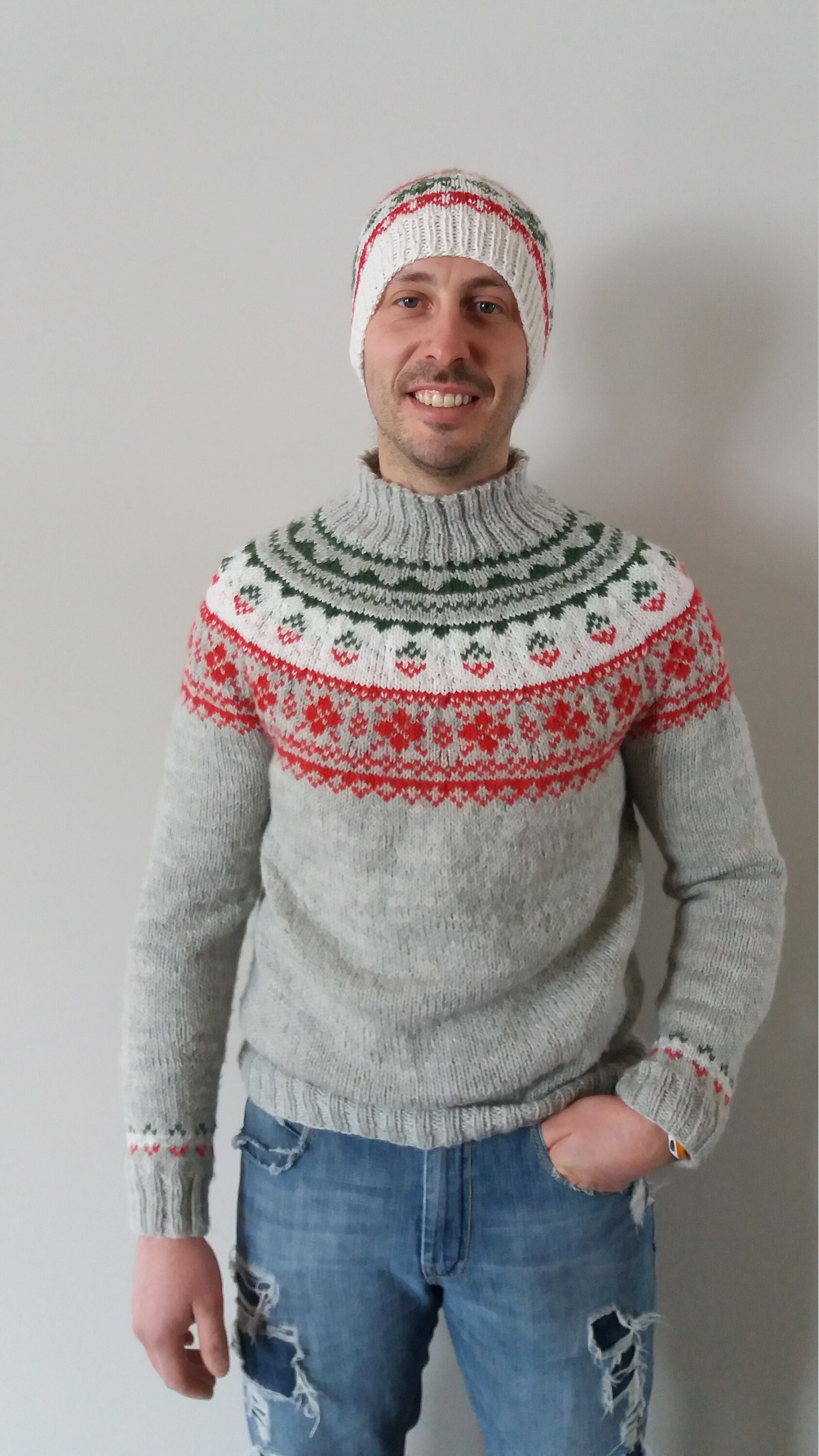 Alpine Winter Hat - PDF Knitting Pattern - DIY Hat in Wool - Stranded ...