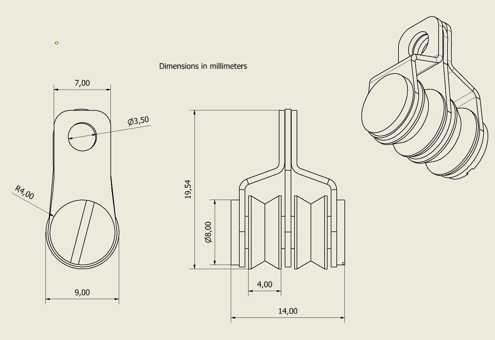 Miniature Brass Pulley, Double, Shell Style - Etsy