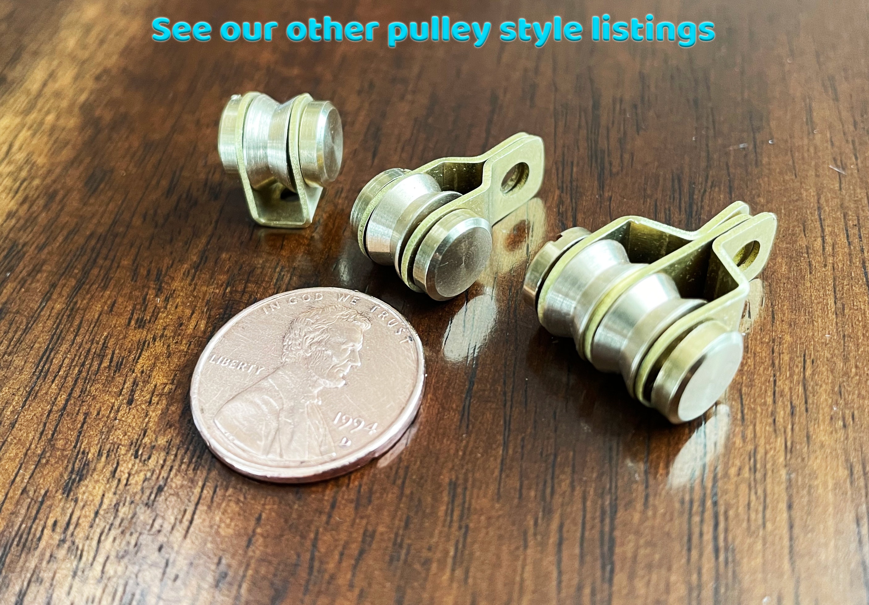 Miniature Brass Pulley, Double, Shell Style - Etsy