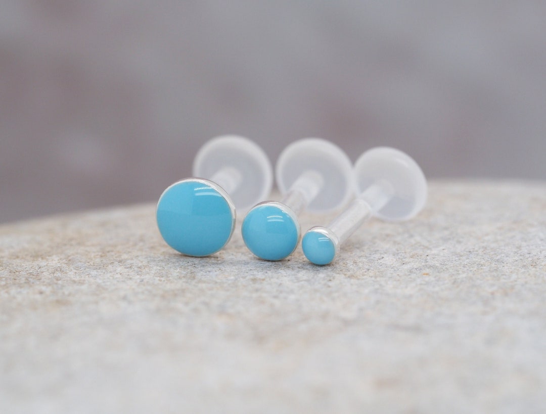 Lip Flat Back Tragus Bioflex Labret Piercing - Etsy