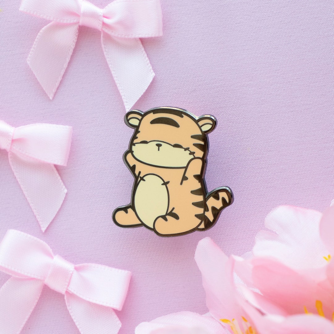 Tiger Enamel Pin, Kawaii Pin, 100 Acre Woods, Chibi Pin, Poo Pin - Etsy