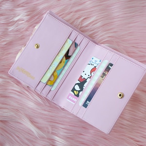 Pink Dahl Heart Wallet With Ruffles and Custom Bow Hardware ...