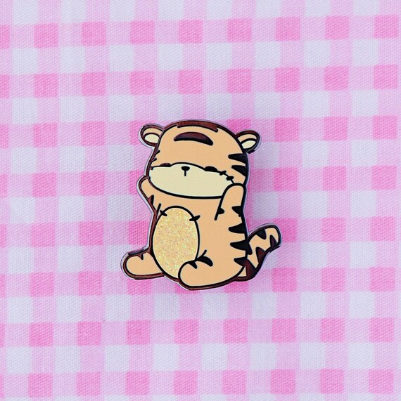 Tiger Enamel Pin Kawaii Pin 100 Acre Woods Chibi Pin Poo | Etsy