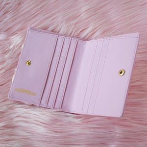 Pink Dahl Heart Wallet With Ruffles and Custom Bow Hardware ...