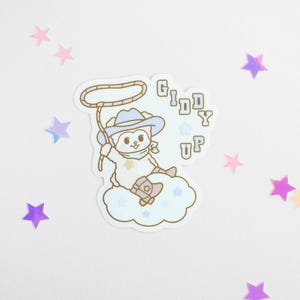 Giddy up Sticker Set of 2, Wild West Themed, Original Characters, Cute ...