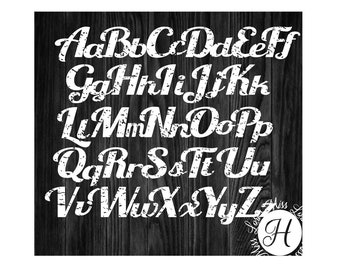 Distressed font | Etsy