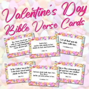 Christian Valentine's Day Bible Verse Cards, Religious Scripture ...