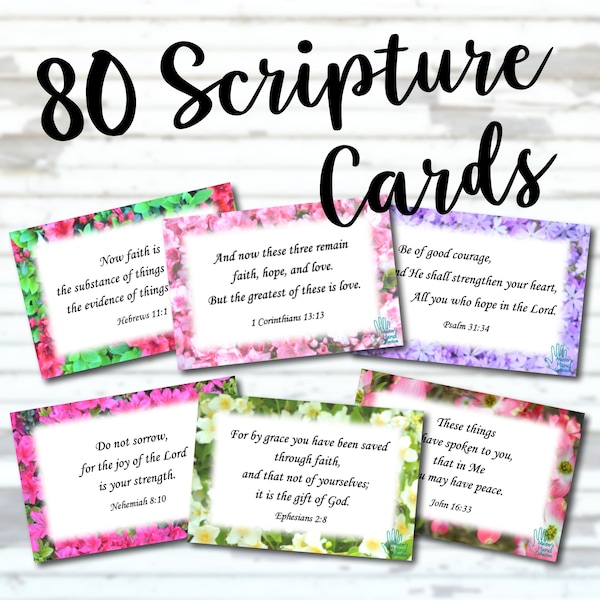 Printable Scripture Cards Bible Verse Coloring, Blank Note Cards ...