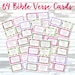80 Inspiring Bible Verse Cards, Printable, Scripture Cards, Bible ...