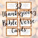 Christian Thanksgiving Bible Verse Cards, Thankful Scripture Cards for ...
