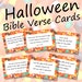 Christian Halloween Bible Verse Cards for Candy, Religious Halloween ...