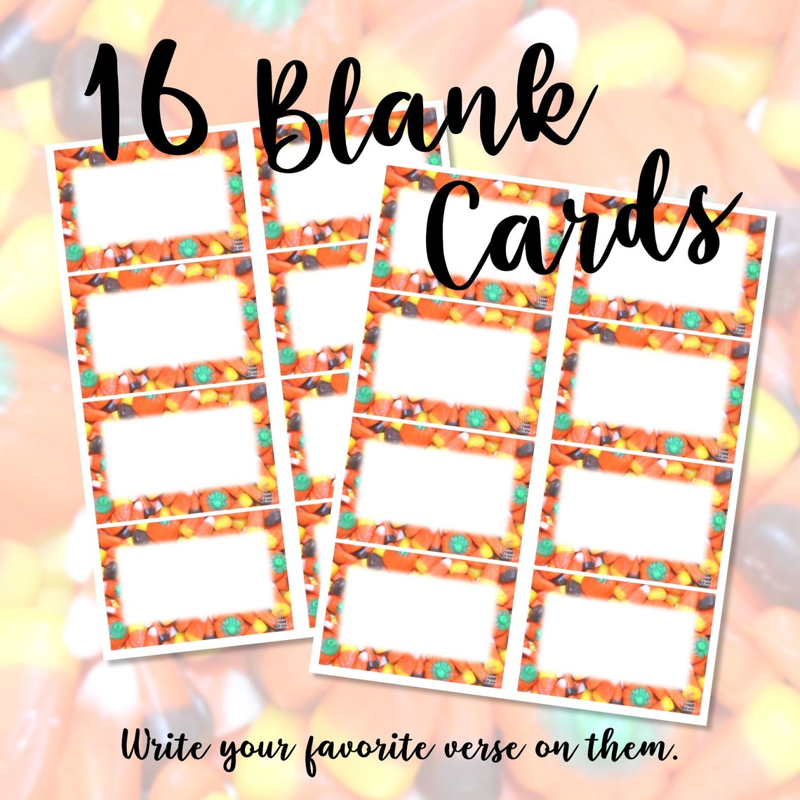 Christian Halloween Bible Verse Cards for Candy, Religious Halloween ...