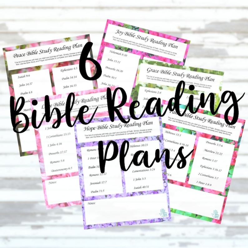 Bible Reading Plan, 30 Bible Study Worksheets, Printable, Daily ...