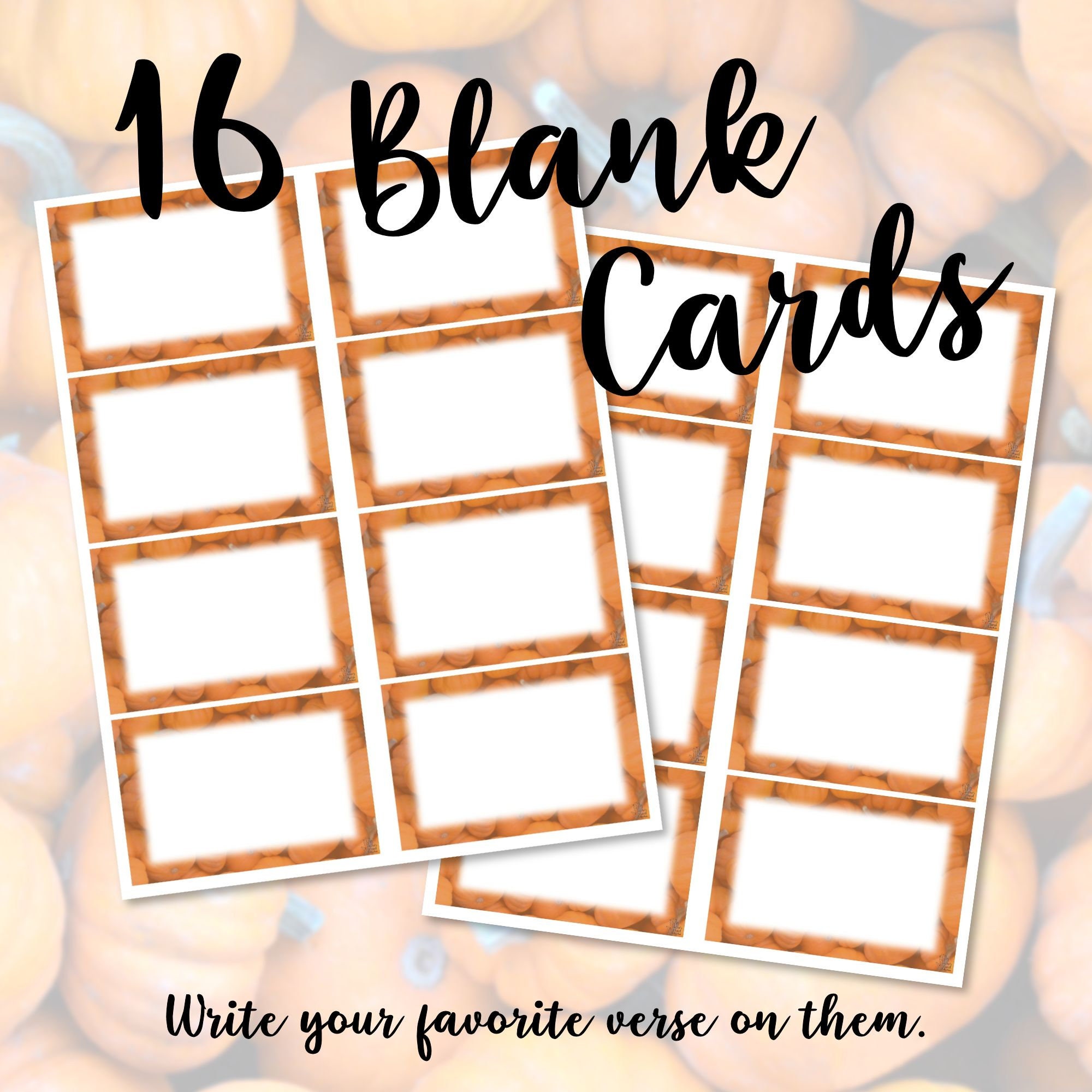 Christian Thanksgiving Bible Verse Cards, Thankful Scripture Cards for ...