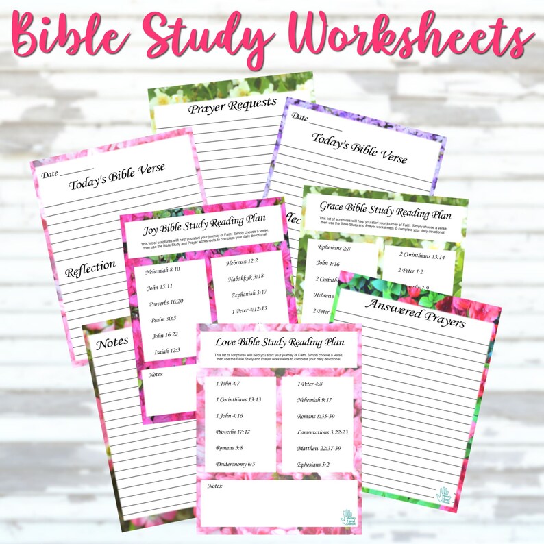 Bible Reading Plan, 30 Bible Study Worksheets, Printable, Daily ...