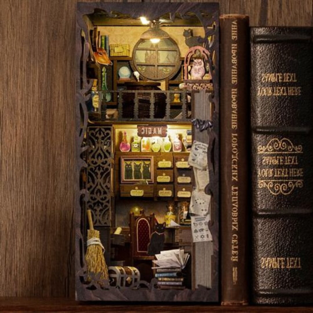DIY Book Nook Bookstore DIY Miniature House Kit Booknook - Etsy