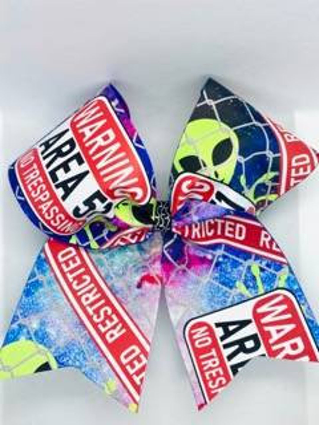 Alien Bow/ Cheer Bow/ Boutique Bow/ Glow in the Dark/ Area 51 ...