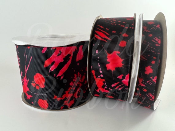 Blood Splatter/ Halloween/horror/ Ribbon / 3 Inch / Hair Bows/ - Etsy