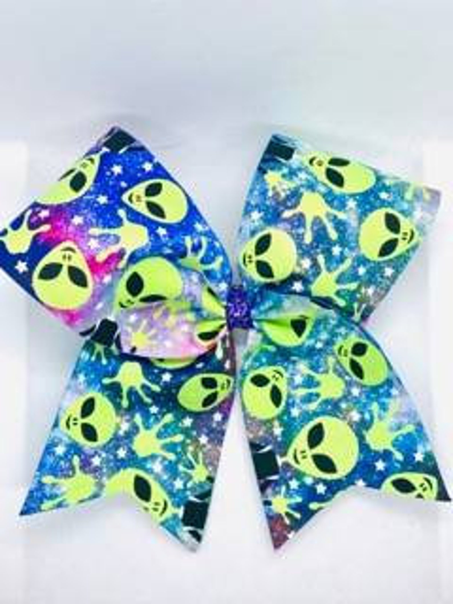 Alien bow/ cheer bow/ boutique bow/ glow in the dark/ Area 51/ | Etsy
