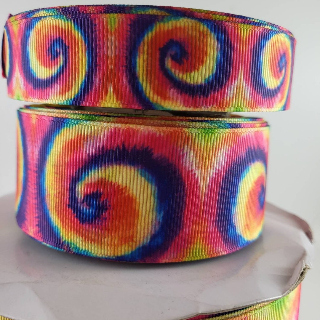 Water Color Tye Dye Ribbon / 3 Inch / Hair Bows/ Usdr/tye Dye/ Double ...