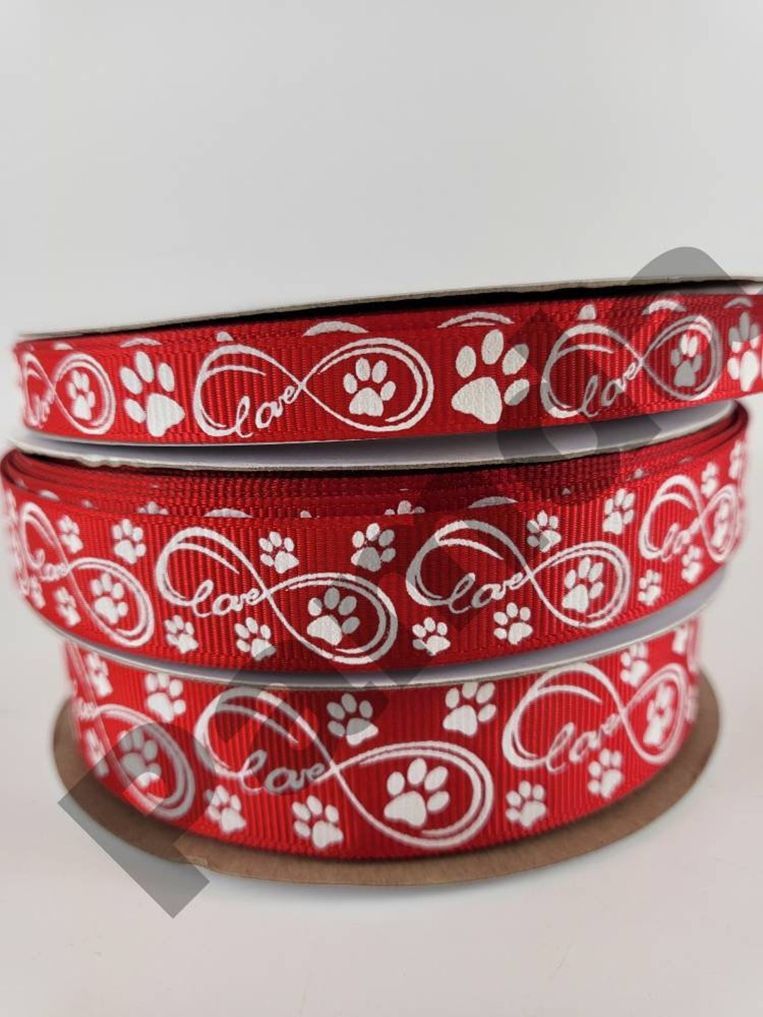 Infinity Paws Ribbon / 3 Inch / Hair Bows/ Usdr/ Love/ Glow in the Dark ...