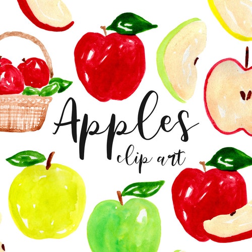 Apple Digital Paper and Clipart SET for Baby Shower Wedding | Etsy