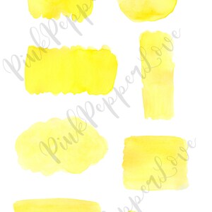Yellow Splatters Clipart #8, Yellow Watercolor, Splash Clipart, Art ...