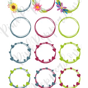 Circle Frame Clipart, Clipart Frame, Circle Label, Digital Frame, Round ...