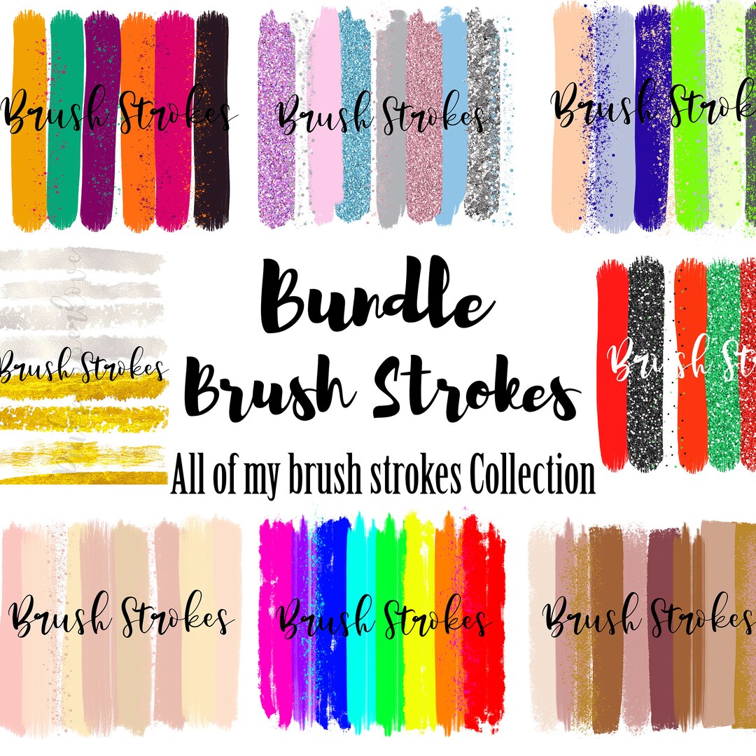 Rainbow Brush Strokes, Brush Strokes Clipart, Rainbow PNG, Brush ...