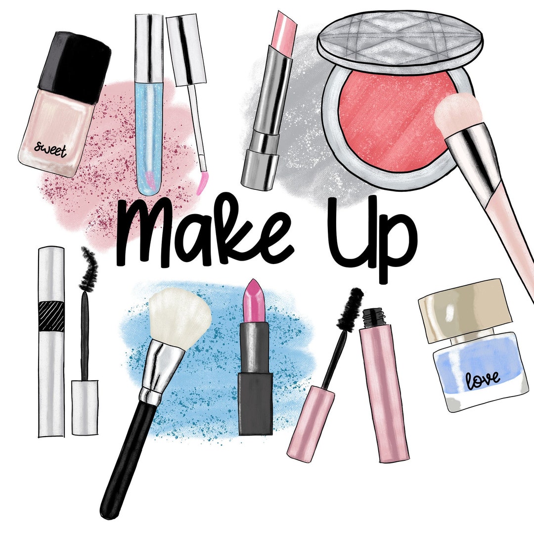 Make up Clipart Makeup Clipart Lipstick Clipart Mascara - Etsy