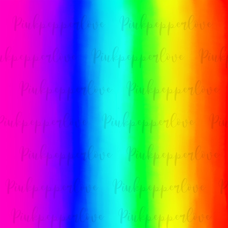 Rainbow Digital Paper, Rainbow Png, Scrapbook, Hand Painted, Rainbow ...