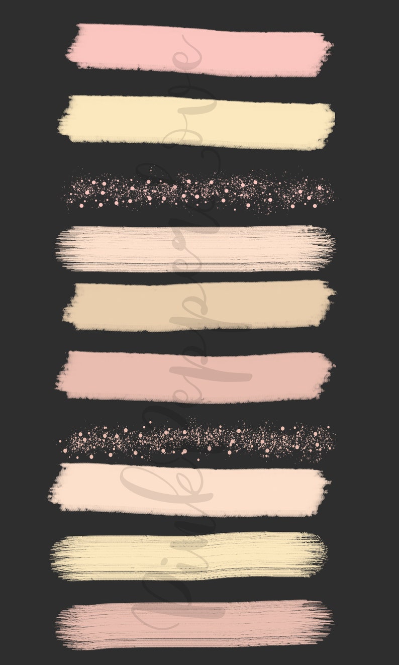 Pink Brush Strokes Clipart Brushs Trokes Painting Brush - Etsy