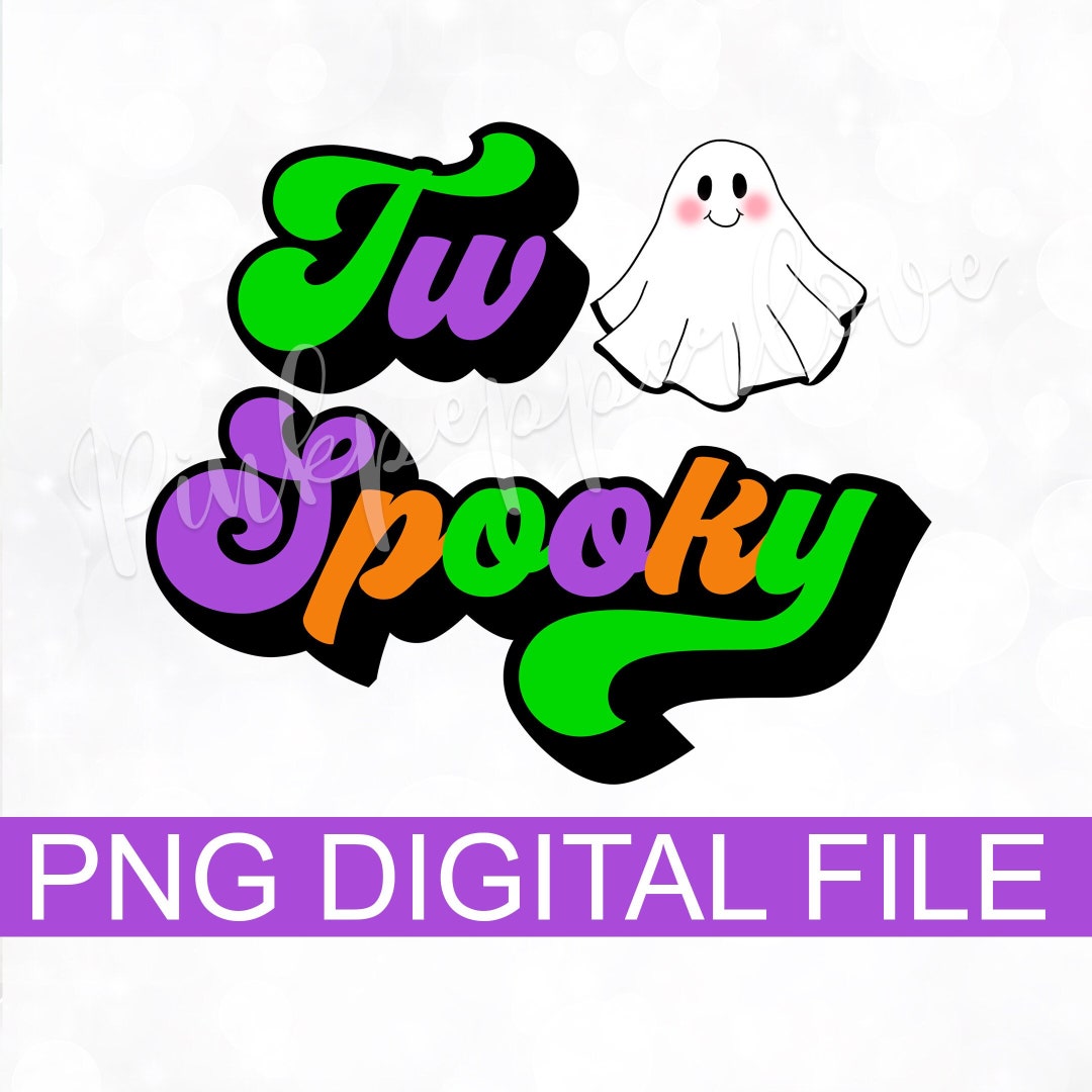 Two Spooky Png, Spooky Season, Halloween Png, Retro Png, Fall Png ...