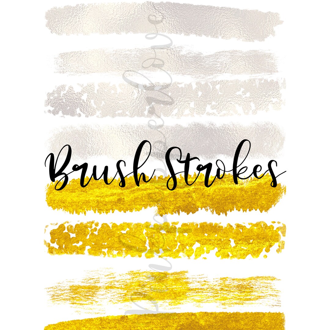 Gold Strokes, Gold Brush Strokes, Silver Brush Strokes, Gold Foil ...