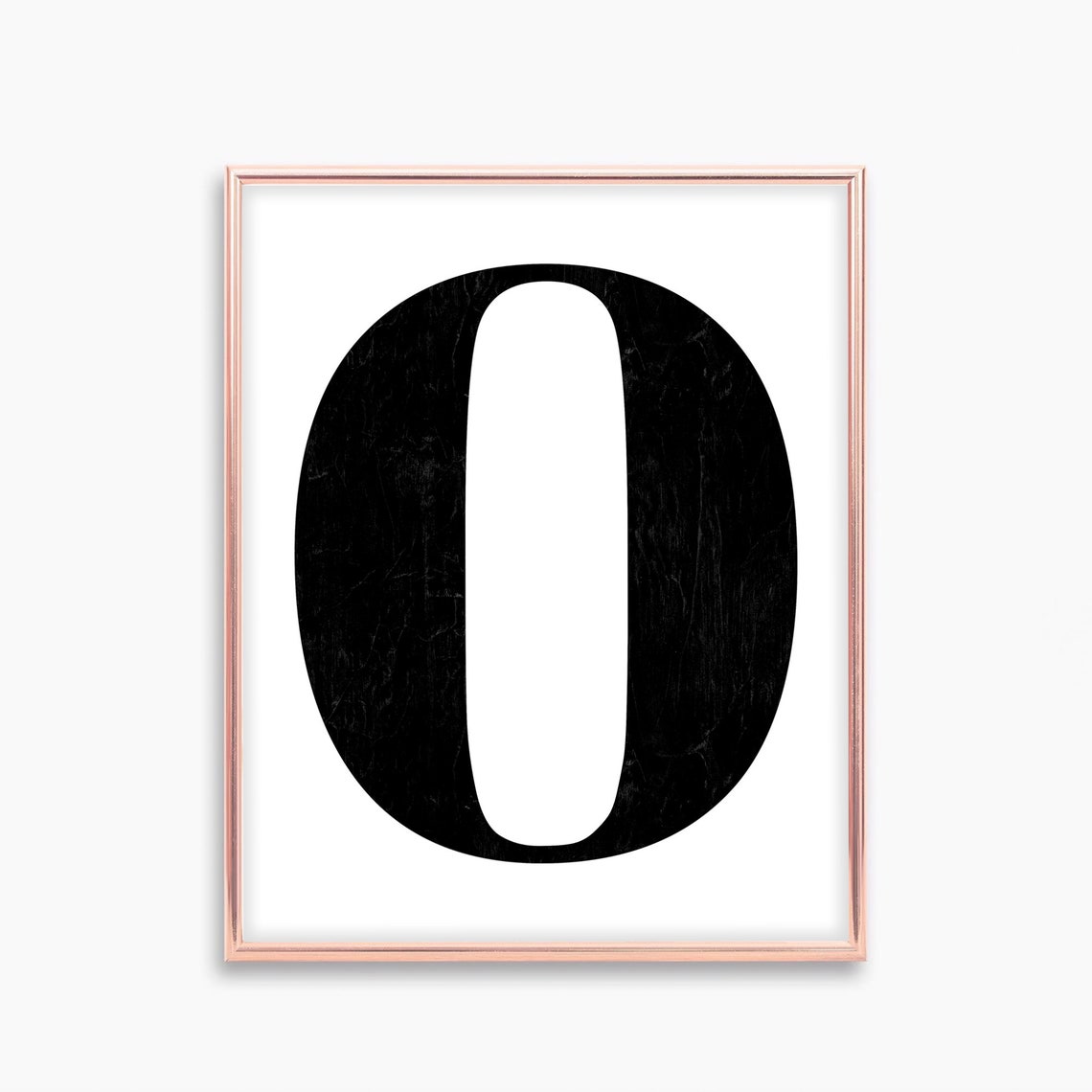 Número imprimible 0 número de póster cero número en blanco y | Etsy