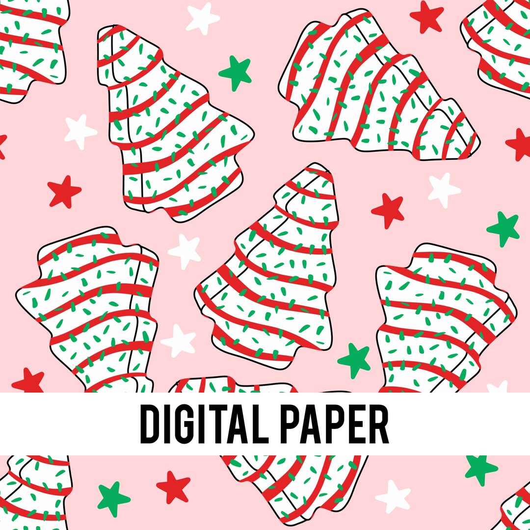 Christmas Tree Cake Seamless Pattern, Christmas Cakes, Christmas ...