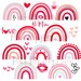 Rainbow Clip Art, Valentine Clip Art, PNG Rainbow, Rainbow Valentine ...