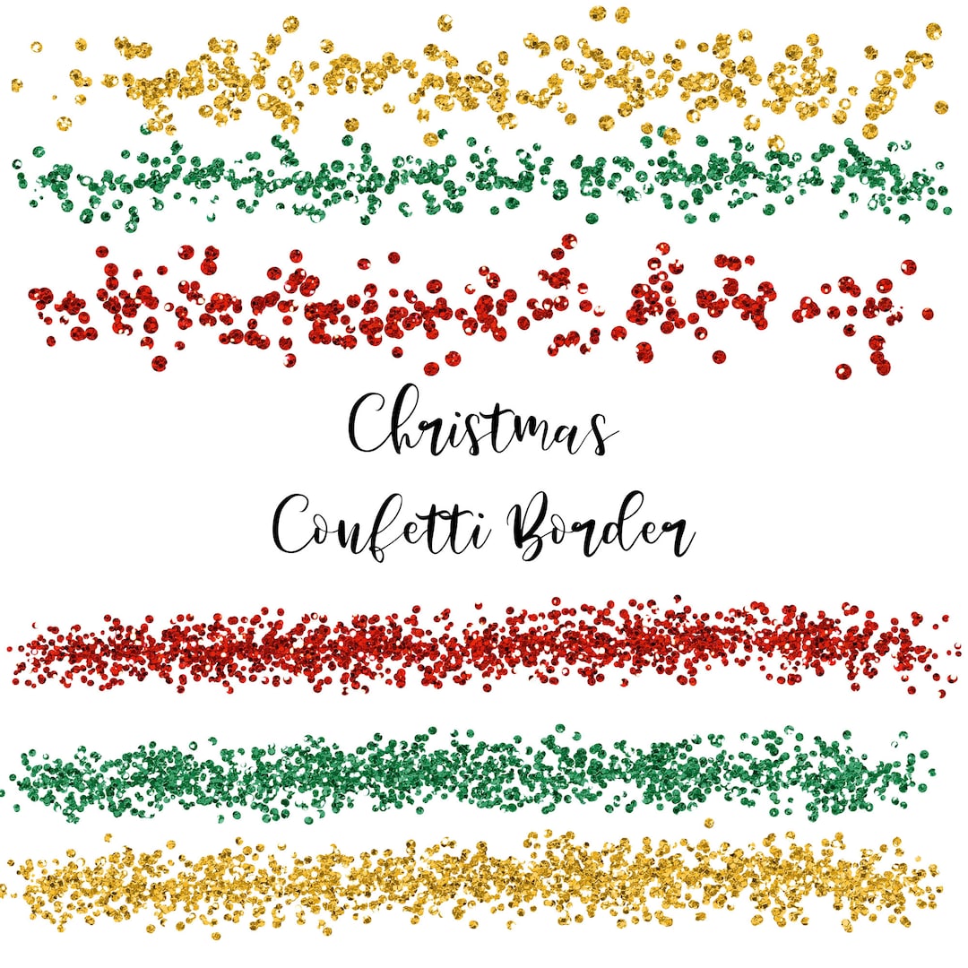 Christmas Border, Christmas Glitter Border, Christmas Banner Clipart ...