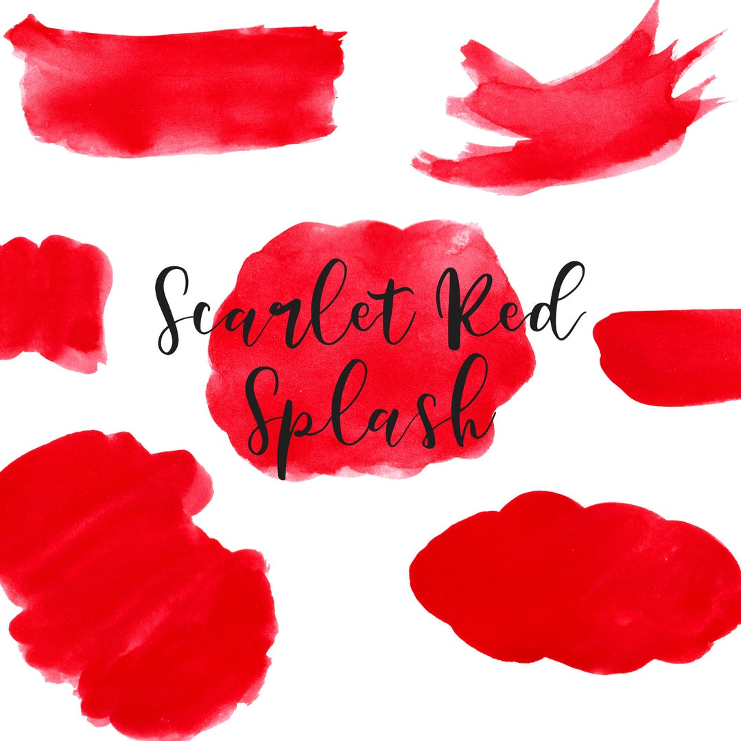 Red Watercolor Splash #3, Splash Clip Art, Clip Art Red, Scarlet Red ...
