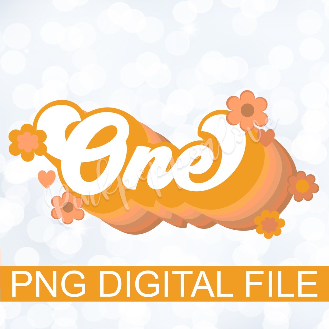 One Png, One Groovy Sublimation, Retro Png, Vintage Png, One Groovy ...
