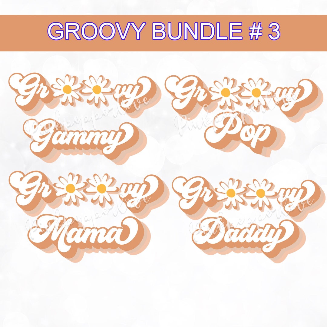 Bundle Groovy Png, Retro Png, One Groovy Sublimation, One Groovy ...