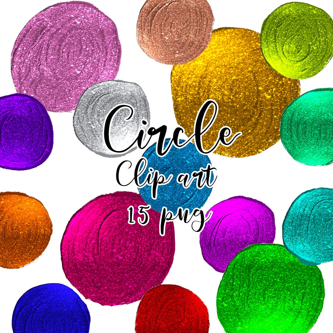 Circle Clipart, Glitter Circle Clip Art, Golden Circle, Circle Label ...