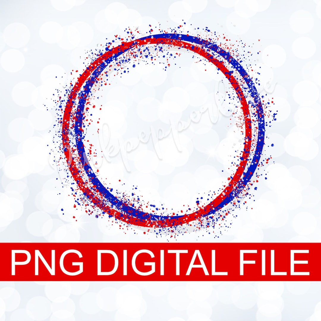 Circle Frame Clipart, Red Blue Frame, Clipart Frame, Circle Label ...