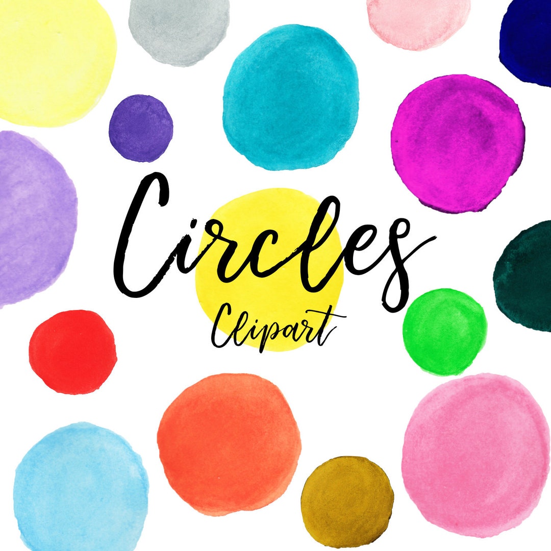 Circle Clipart, Circles Clipart, Watercolor Clipart, Shape Clipart ...