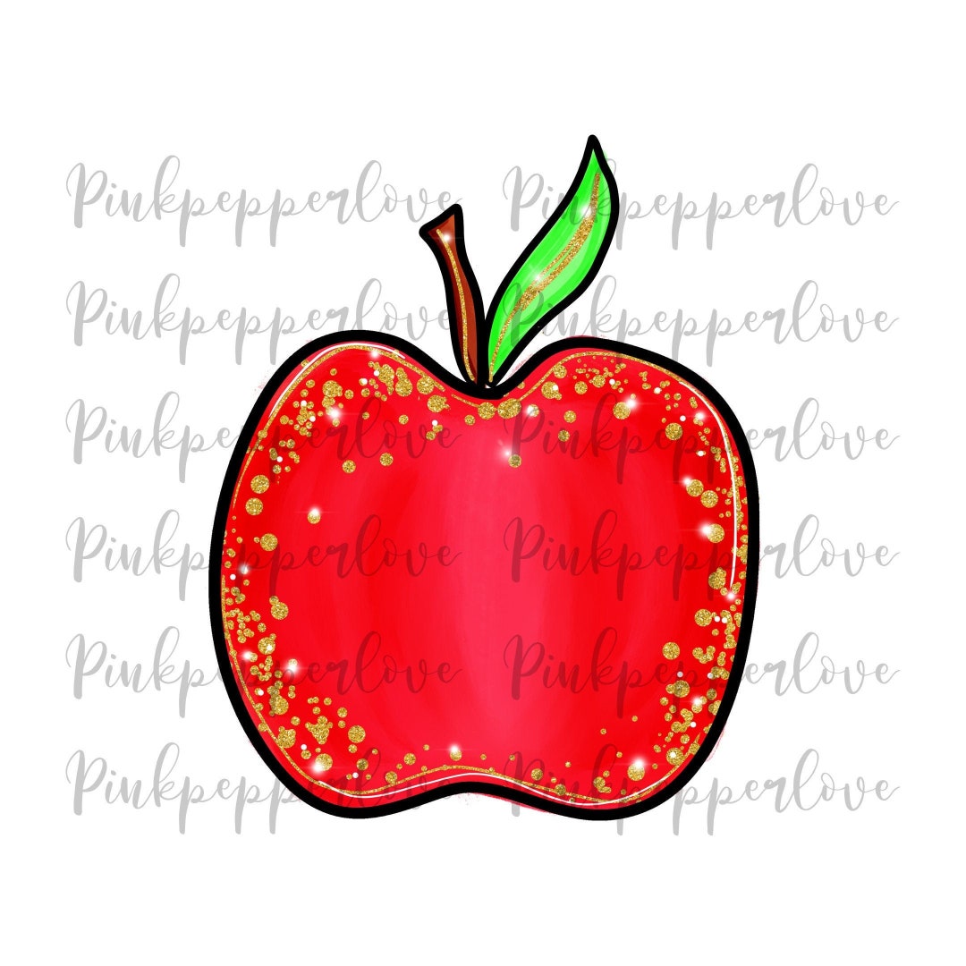 Apple Png, Red Apple, Sublimation Apple, School Png, Teacher Png, Apple ...