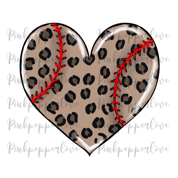 Softball Leopard png sports png team play sublimation | Etsy