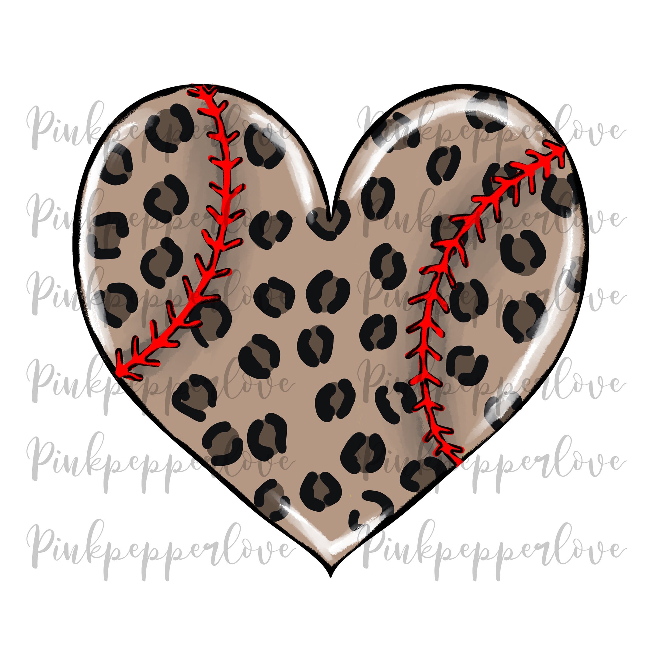 Softball Leopard png sports png team play sublimation | Etsy