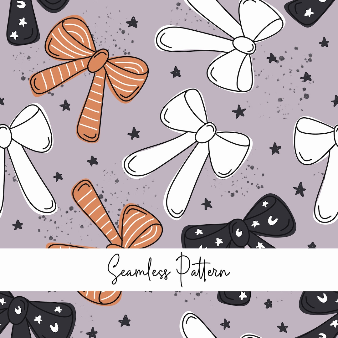 Halloween Digital Paper, Bows Digital Paper, Scrapbooking, Halloween ...